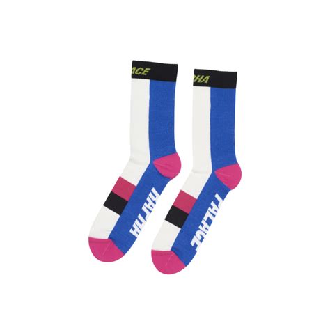 팔라스 라파 메리노 삭스 화이트 블루 핑크 24fw Palace Kream