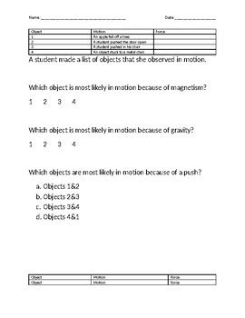 Objects In Motion By FirstSecondThird Teaching Nerd TPT