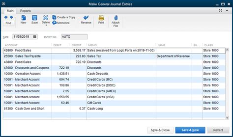 Quickbooks Journal Entry Template