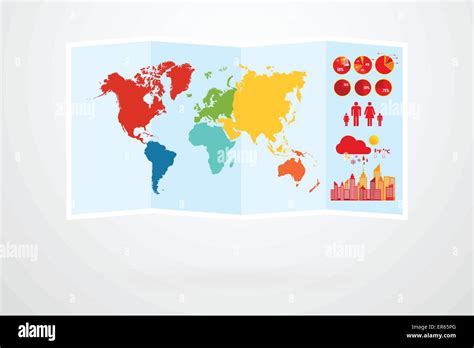 World Map Vector Infographic Stock Vector Image And Art Alamy