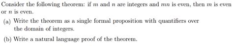 solved consider the following theorem if m and n are