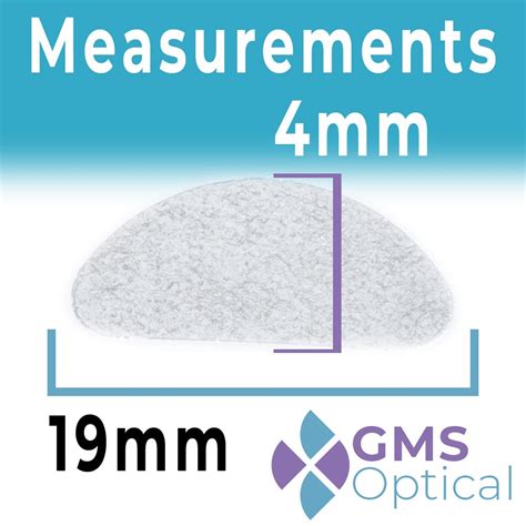 GMS Optical Adhesive Silicone Nose Pad 19mm Clear
