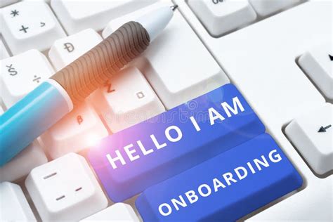 Text Showing Inspiration Hello I Am Onboarding Business Approach