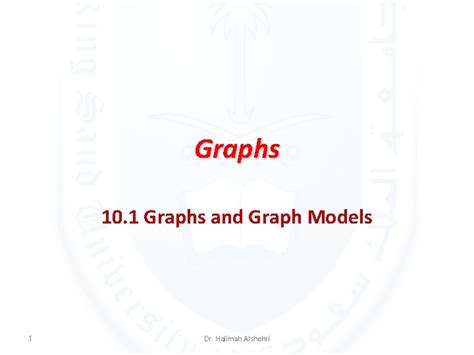 Graphs 10 1 Graphs And Graph Models 1