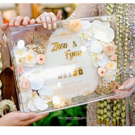Jual Bingkai Mahar Pernikahan Mahar Pernikahan Full Akrilik Tetes Air Mahar Pernikahan