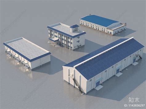 现代厂房3d模型下载【id 1143836297】 知末3d模型网