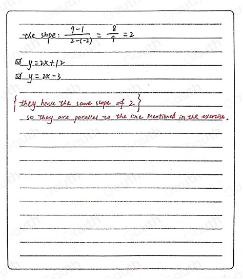 Solved 10 A Line Passes Through Points 21 And 29 Which Two