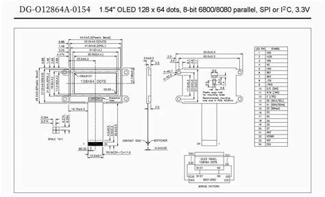 1 54 INCH PM OLED 128 64