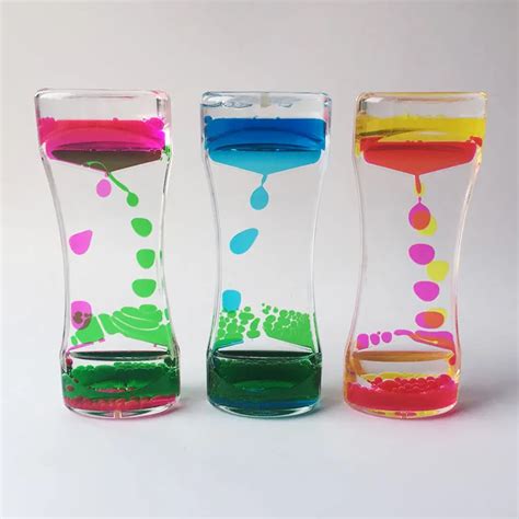 Hourglass Timer Oil Leak Pendant Double Color Ladder Liquid Oil Drops