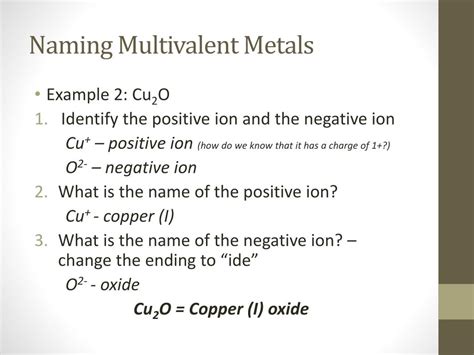 Ppt Naming And Formulas Multivalent And Polyatomic Ions Powerpoint