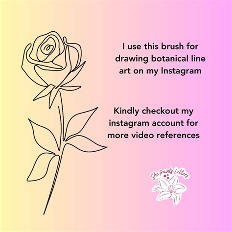 Procreate Line Art Brush Uniform Thickness Smooth Texture Single
