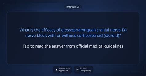 What Is The Efficacy Of Glossopharyngeal Cranial Nerve Ix Nerve Block With Or Without