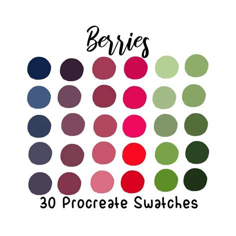 Procreate Palette Swatches Procreate Color Palette Berries Etsy My Xxx Hot Girl