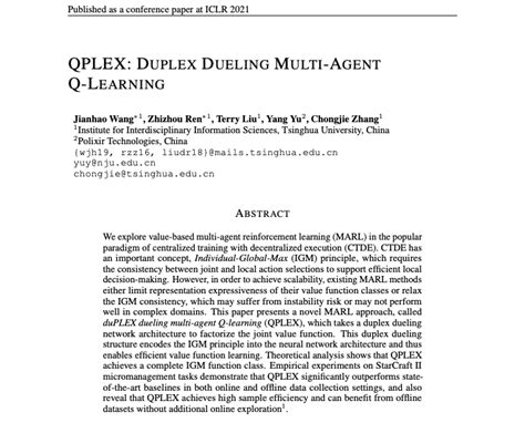 Multi Agent Reinforcement Learning Paper Reading ~ Qplex By Christian