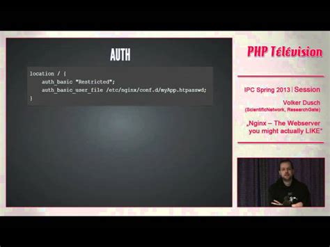 International PHP Conference Talk NGINX The Web Server You Might