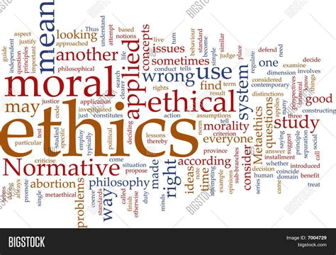 Ethics Word Cloud Image And Photo Free Trial Bigstock