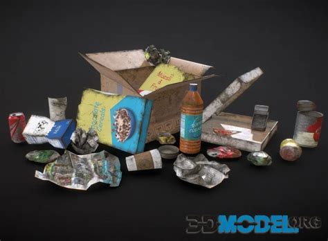 3d Model Urban Trash Pbr