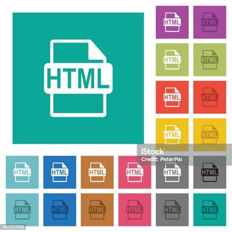 Html ファイル形式スクエア フラット マルチカラー アイコン Htmlのベクターアート素材や画像を多数ご用意 Html つながり