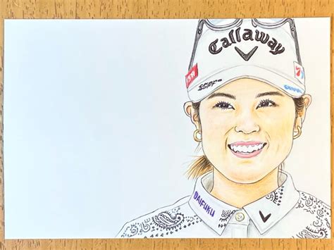 応募ハガキ似顔絵 壁越達成の「私のゴルフ履歴書」