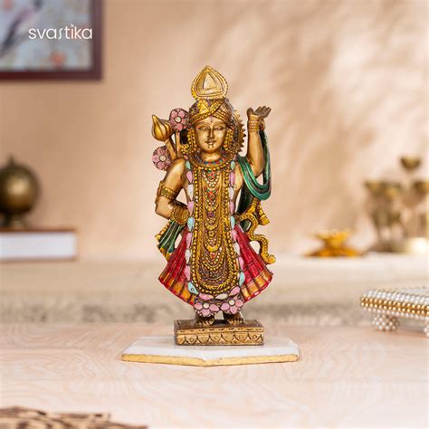Lord Shreenath Ji Murti Antique Idol 10 Inch