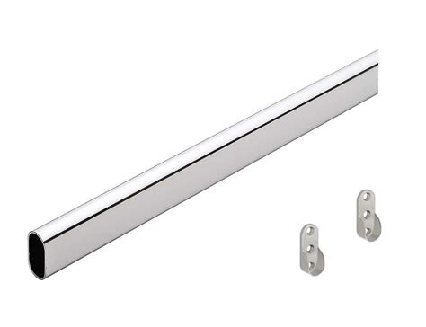 Buy Gedotec Clothes Rail 2000mm Oval Wardrobe Rail Chrome Plated Steel