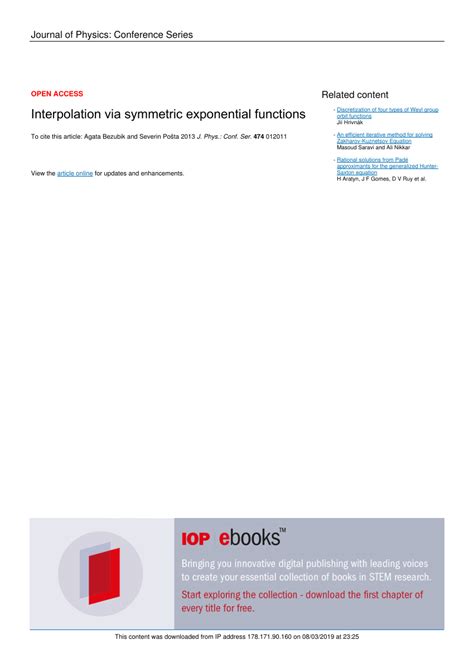 pdf interpolation via symmetric exponential functions