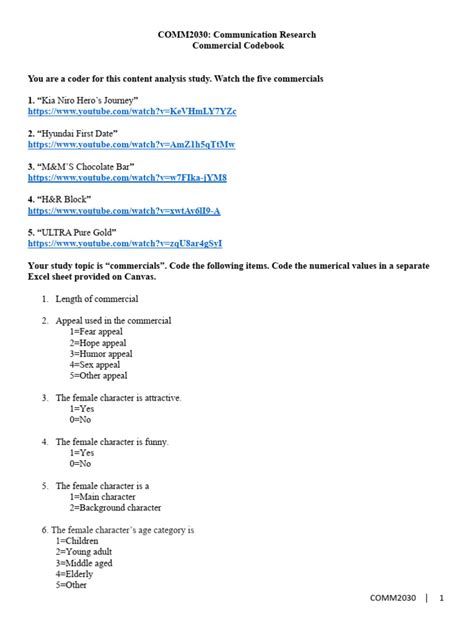 Content Analysis Assignment 1 Pdf
