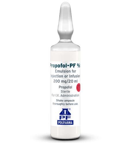 We Stand By Life Polifarma PROPOFOL PF 1 200 Mg 20 Ml I V