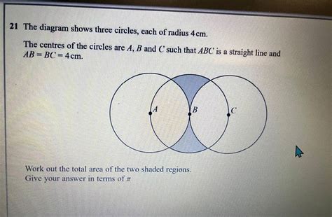 The Diagram Shows Three Circles Each Of StudyX