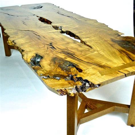 Mesquite And White Oak Tree Slab Table Design