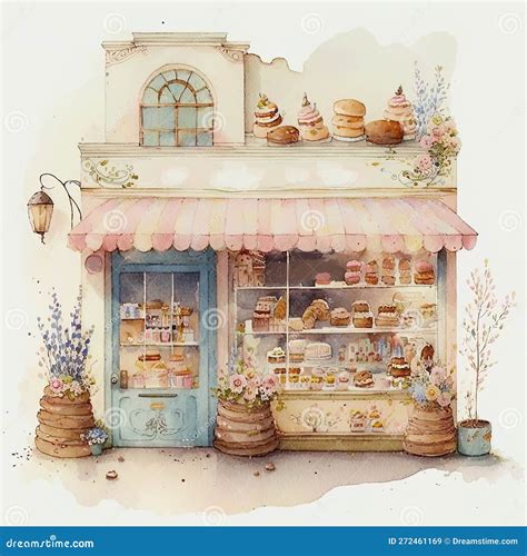 Cute Bakery Chef Girl Smiling In Uniform Mascots Cartoon Art Illustration