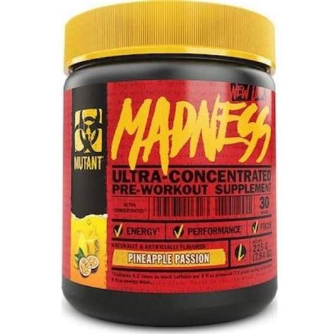 Комплекс до тренировки Mutant Madness 225 G 30 Servings Pineapple Passion 863480 — купить на
