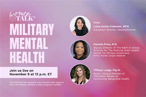 Womentalk Military Mental Health Ready Healthy And Able Powered By