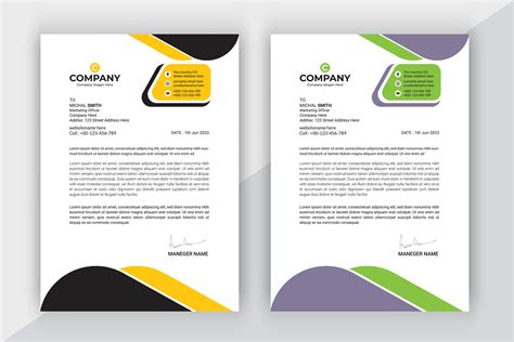Professional Business Letterhead Template Design 24761178 Vector Art