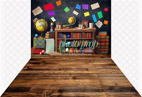 Back To School Classroom Photography Backdrop Blackboard Chalkboard