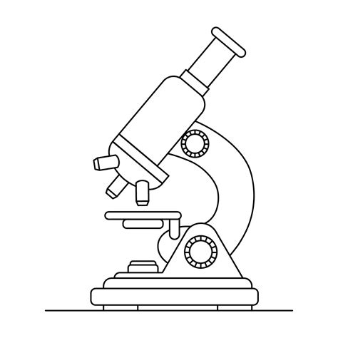 Microscope Outline Icon Isolated On White 43601507 Vector Art At Vecteezy