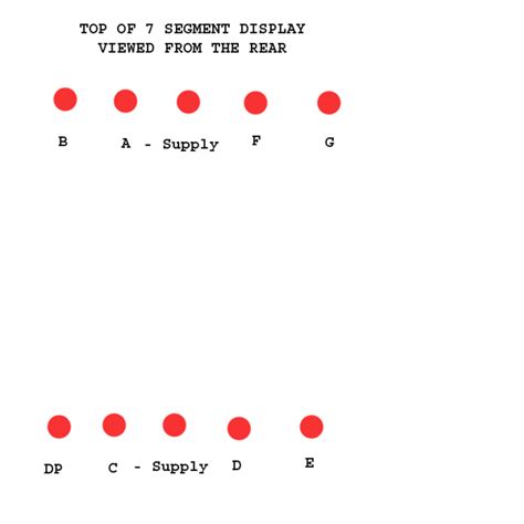 12cm X 9cm Large 7 Segment Led Common Cathode Led Display Red