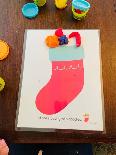 7 Christmas Playdough Mats Printable Play Doh Mats Christmas Play