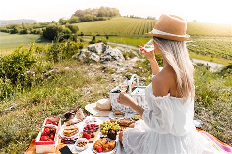 Woman Enjoying A Picnic In South Moravia Wine Region Free Stock Photo Picjumbo