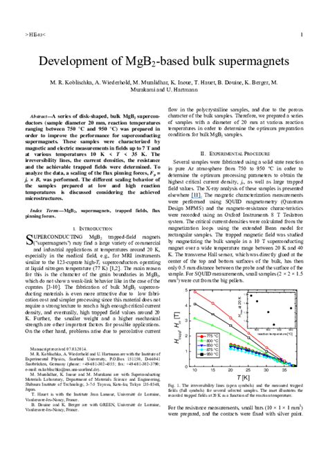 Pdf Microstructure And Magnetic Properties Of Bulk Mgb2 Samples