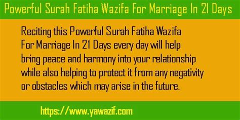 Powerful Surah Fatiha Wazifa For Marriage In 21 Days Ya Wazif Love
