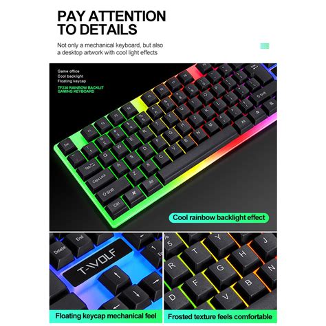 Luminous Gaming Keyboard Mouse Combo Usb Ergonomic Grandado