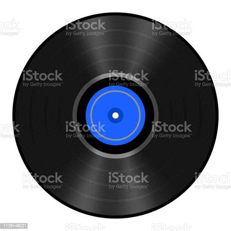 The Black Gramophone Vinyl Music Record Disc Stock Illustration