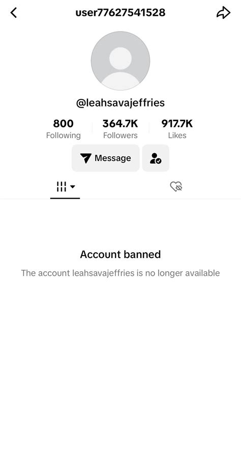 Less Than 24 Hours Since Leah Got Her Account Back And Its Banned Again People Need To Get