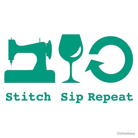 Stitch Sip Repeat By Shikitamakes Redbubble