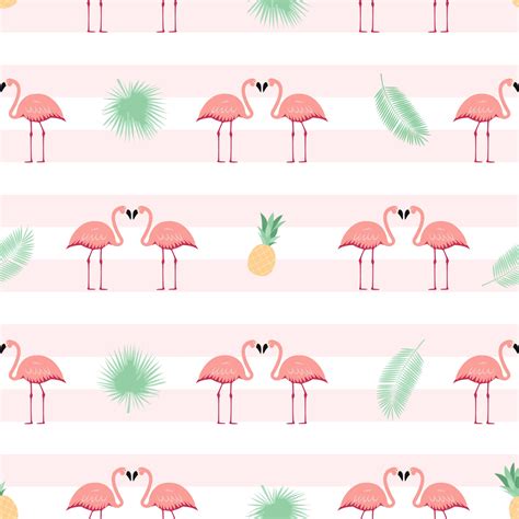 Pink Flamingo Seamless Pattern Background Vector Illustration 3355203