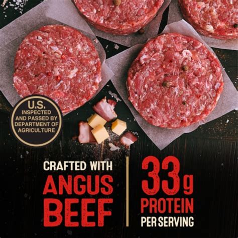 Private Selection® Bacon Cheddar Angus Beef Patties 4 Ct 133 Lb