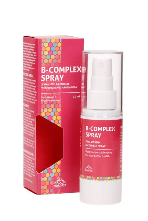 B Complex Oralni Sprej 30ml Nordaid Bio Oaza Zdravlja