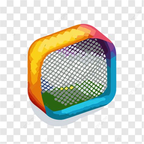 메쉬 테두리가 있는 다채로운 사각형 벡터 흰색 배경에 그물의 단순한 다채로운 아이콘 그림자 없음 작은 프레임 중앙 Png 일러스트 및 벡터 에 대한 무료 다운로드