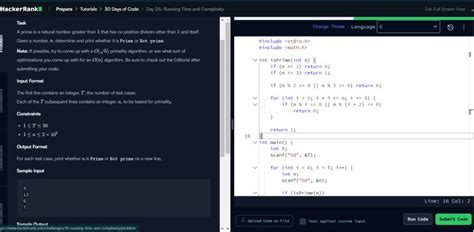 Day 25 Of Hackerrank Running Time And Complexity Vinoth D Posted On The Topic Linkedin